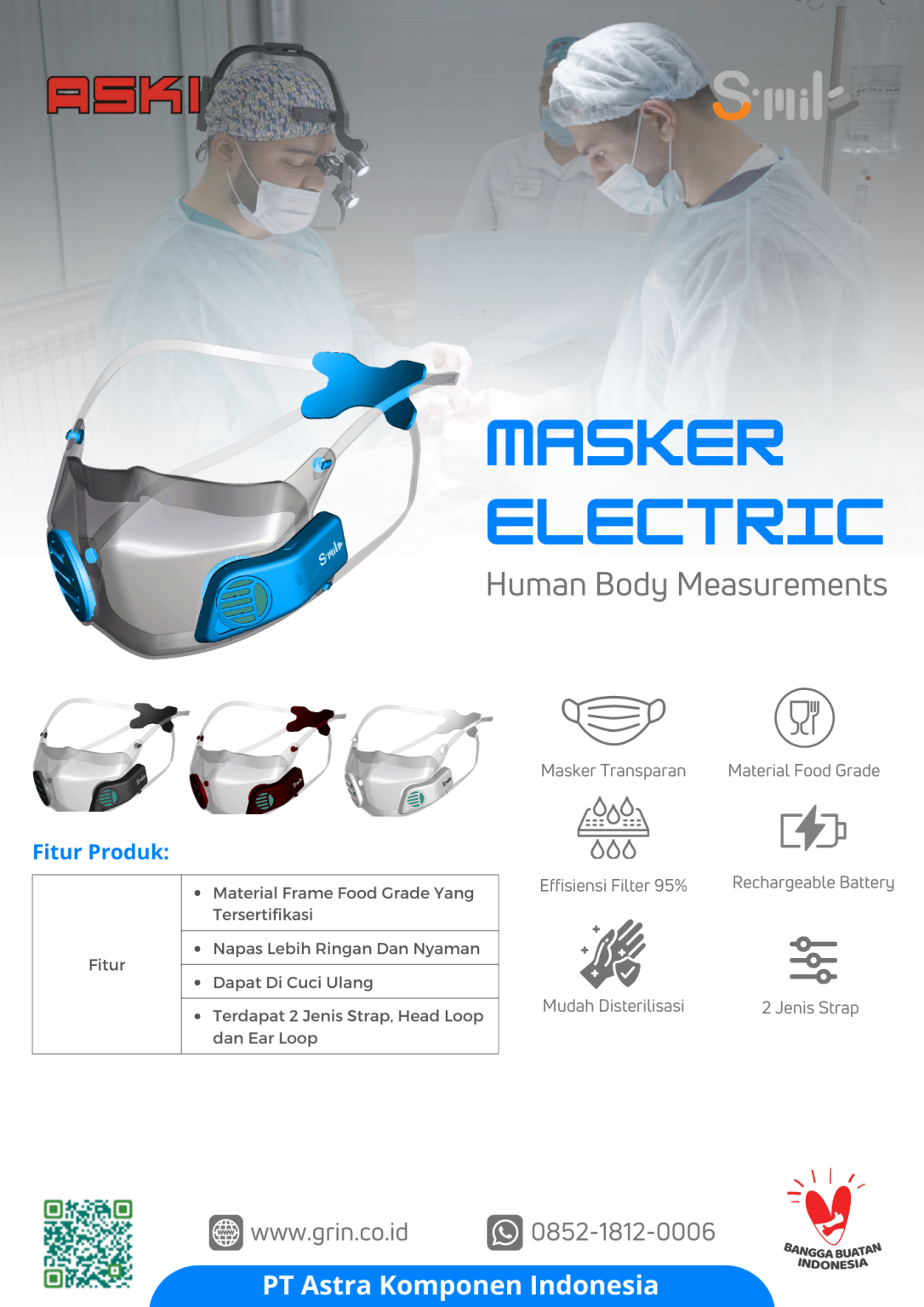Innovation Product - Mask Electric - GRIN Astra Komponen Indonesia