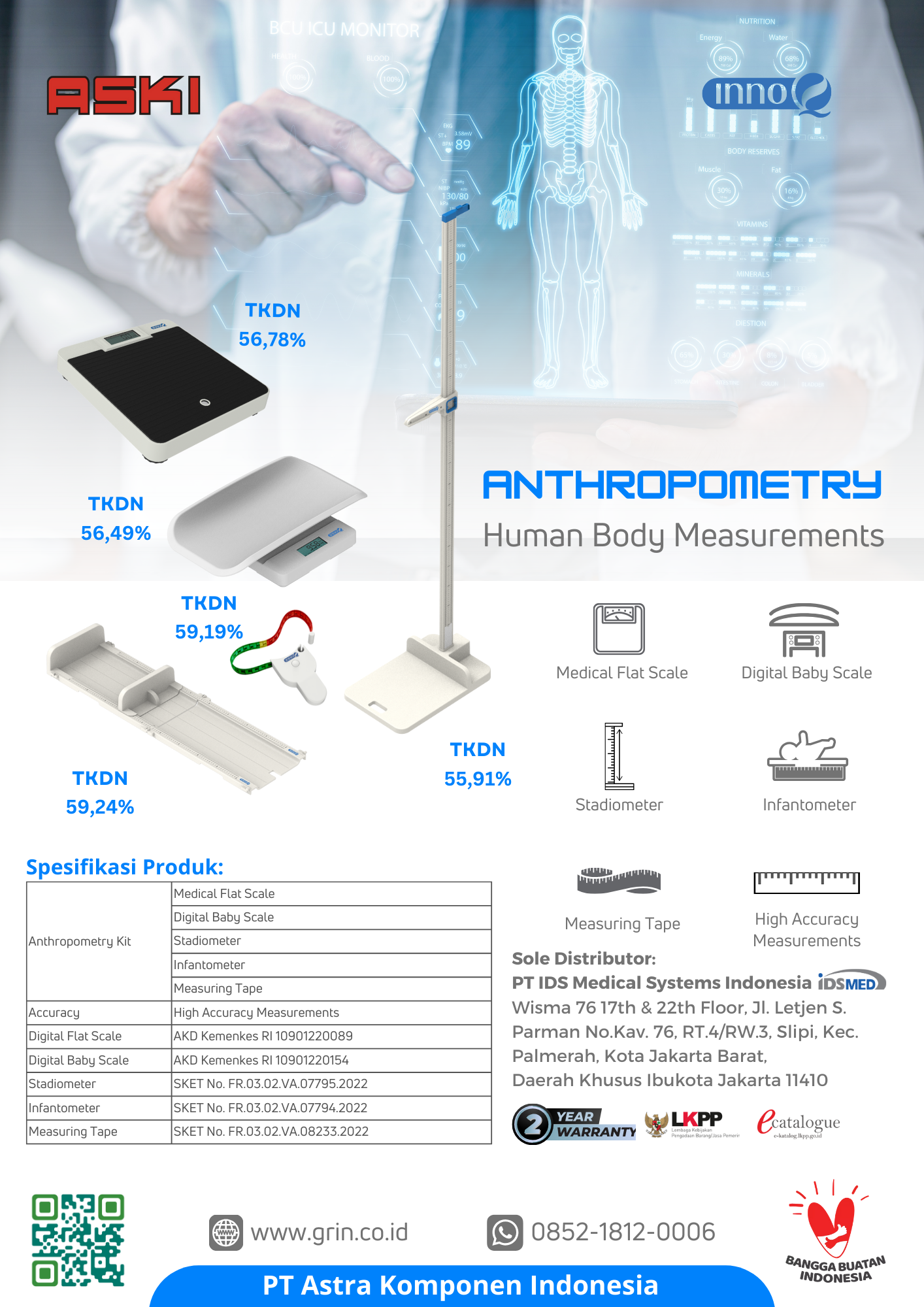 Medical Product - Infantometer - GRIN Astra Komponen Indonesia