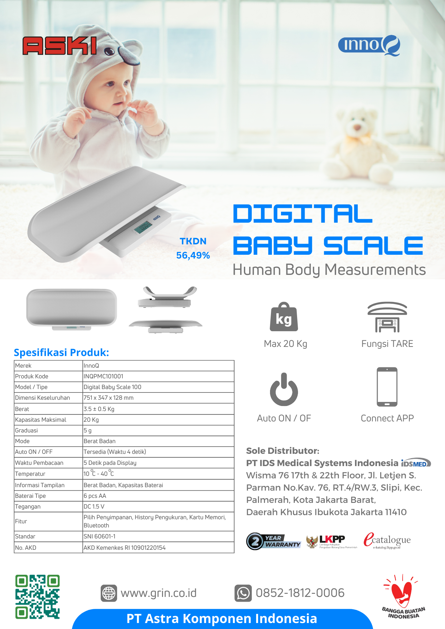 Medical Product - Digital Baby Scale - GRIN ASKI